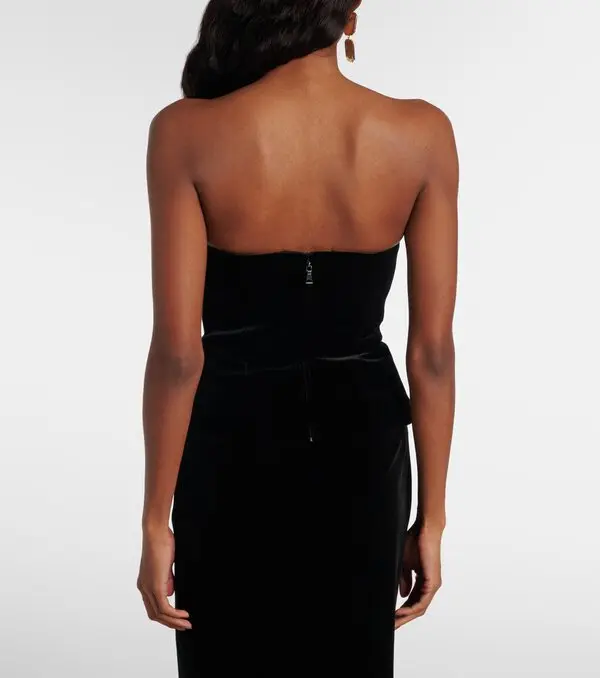 Roland Mouret Velvet Corset Top