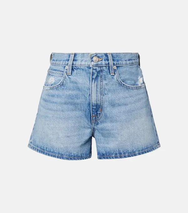 SLVRLAKE Mila Mid-rise Denim Shorts - Blue