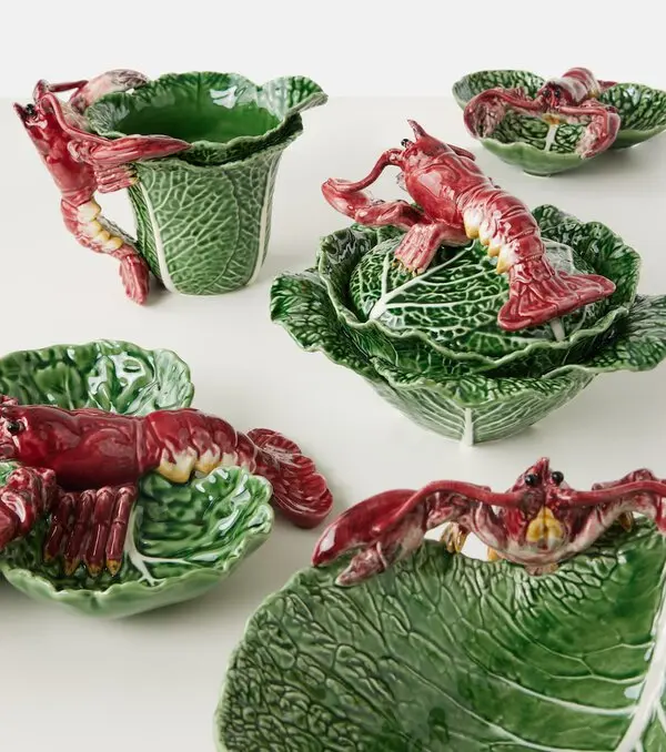 BORDALLO PINHEIRO Cabbage With Lobsters Small Appetizer Plate - Multicoloured