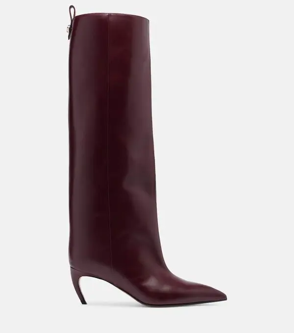 Attico Lea 90 Leather Knee-high Boots