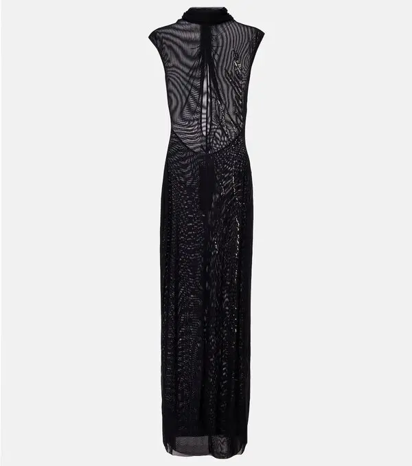 JEAN PAUL GAULTIER Sequined Mesh Maxi Dress