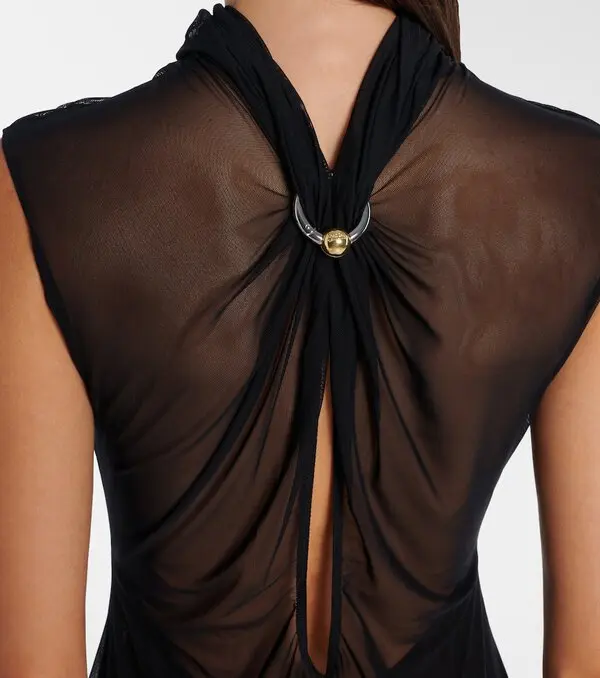 JEAN PAUL GAULTIER Sequined Mesh Maxi Dress
