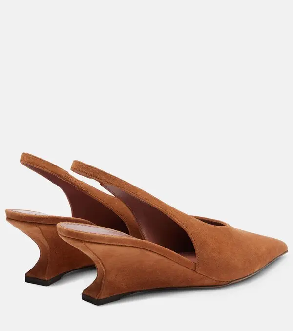 Paris Texas Nina 50 Suede Wedges - Brown