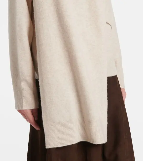 Vince Draped Wool And Cashmere Sweater - Beige