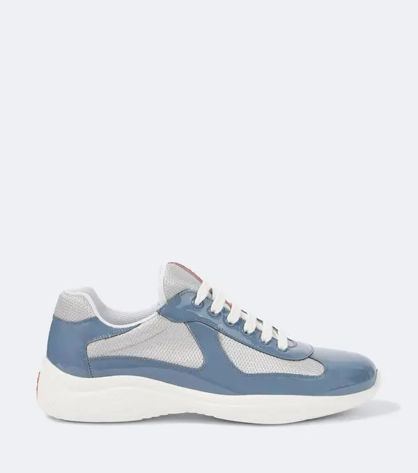 Prada America's Cup Patent Leather Sneakers - Blue