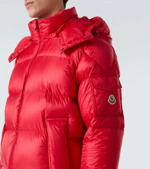 Moncler Couyere Hooded Down Jacket - Red