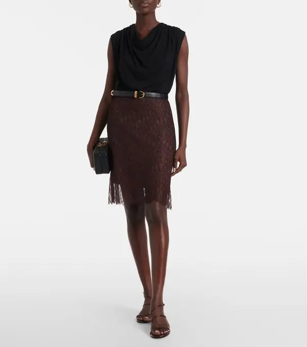 Vince Sleeveless Drape Neck Top - Black