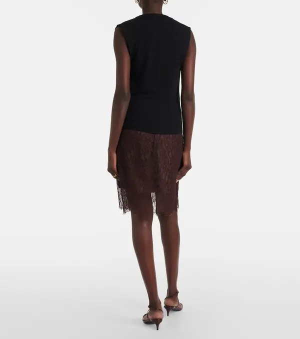 Vince Sleeveless Drape Neck Top - Black