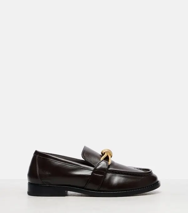 Bottega Veneta Astaire Knot Loafers - Brown