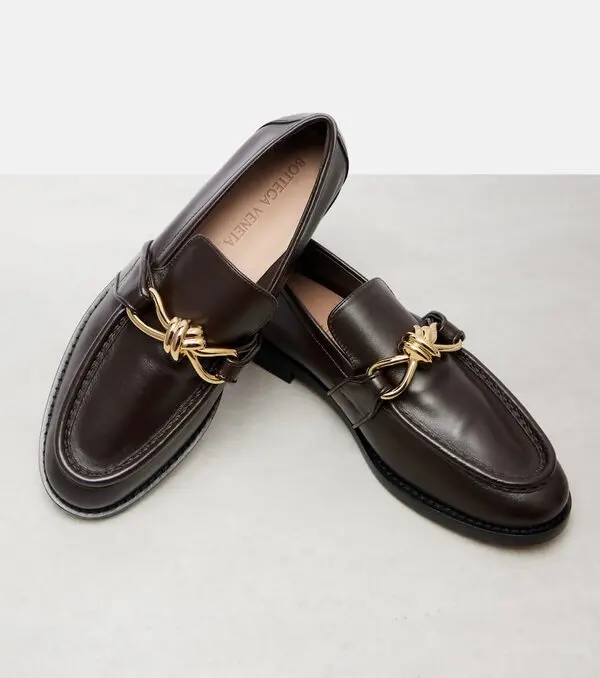 Bottega Veneta Astaire Knot Loafers - Brown