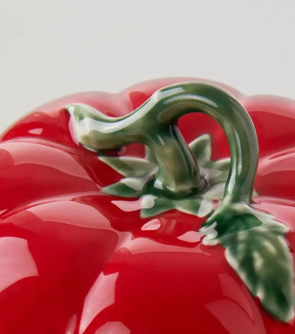 BORDALLO PINHEIRO Tomato Earthenware Butter Dish - Multicoloured