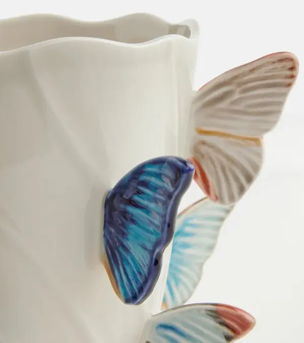 BORDALLO PINHEIRO Cloudy Butterflies Small Vase Claudia Schiffer - Multicoloured