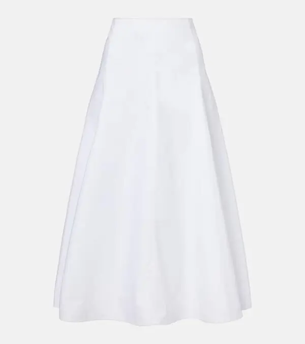 Jacquemus Triangle Cotton Poplin Midi Skirt