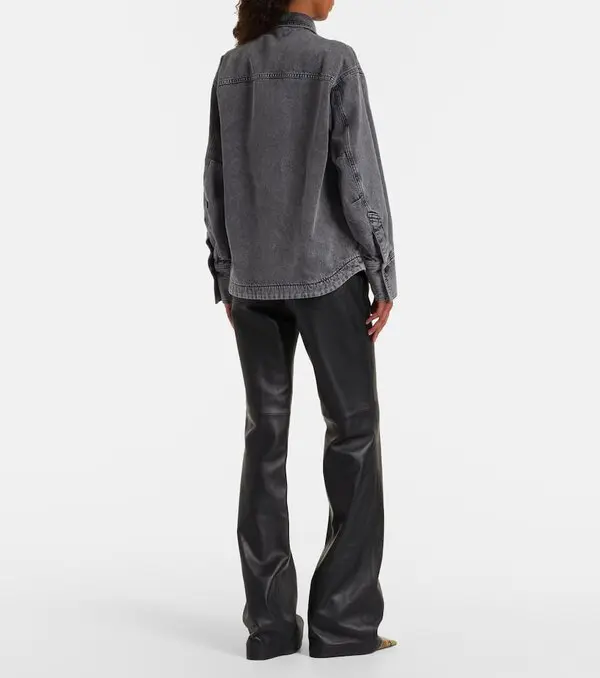 Attico Denim Button-down Shirt - Black