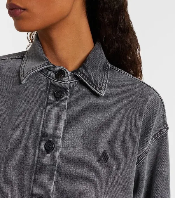 Attico Denim Button-down Shirt - Black