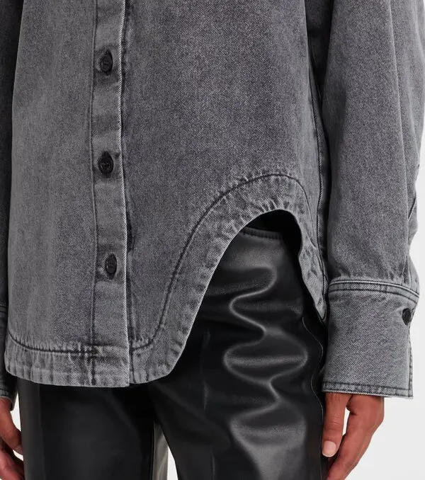 Attico Denim Button-down Shirt - Black