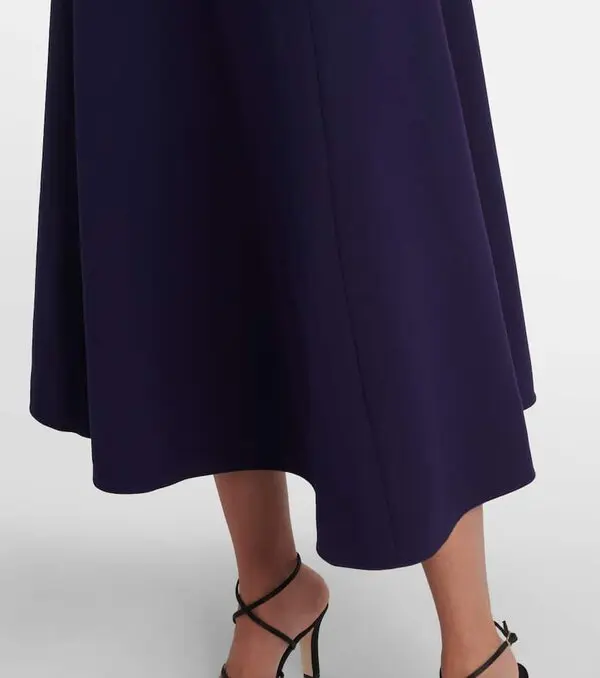 Roland Mouret Asymmetric Belted Crêpe Midi Dress