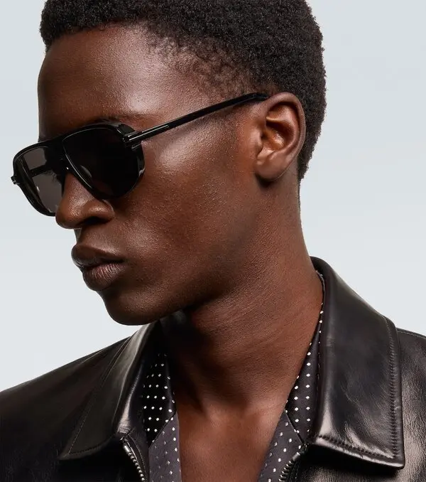TOM FORD Guillaume Aviator Sunglasses - Black