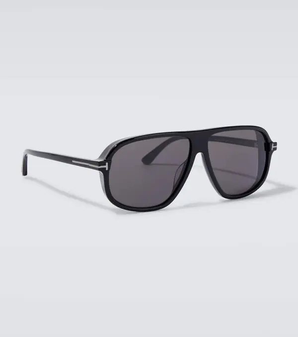 TOM FORD Guillaume Aviator Sunglasses - Black