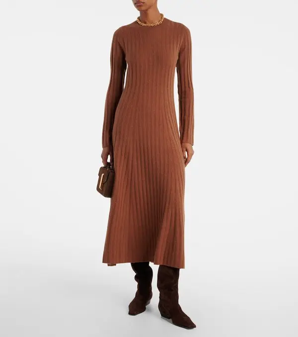 Altuzarra Gia Ribbed-knit Wool And Cashmere Maxi Dress