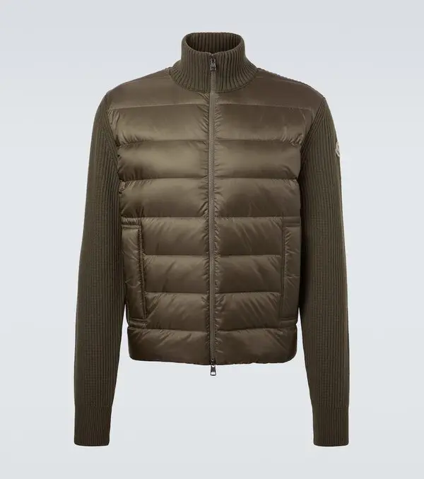 Moncler Down-paneled Wool And Cashmere Jacket