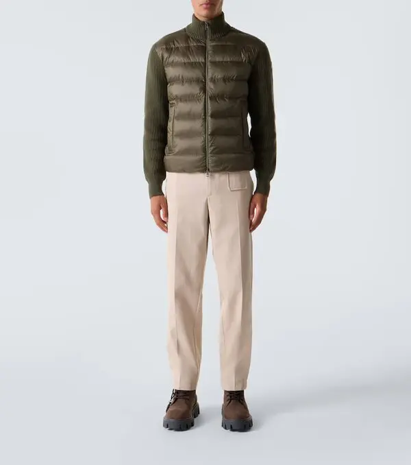 Moncler Down-paneled Wool And Cashmere Jacket