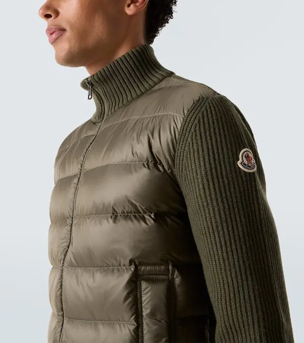 Moncler Down-paneled Wool And Cashmere Jacket