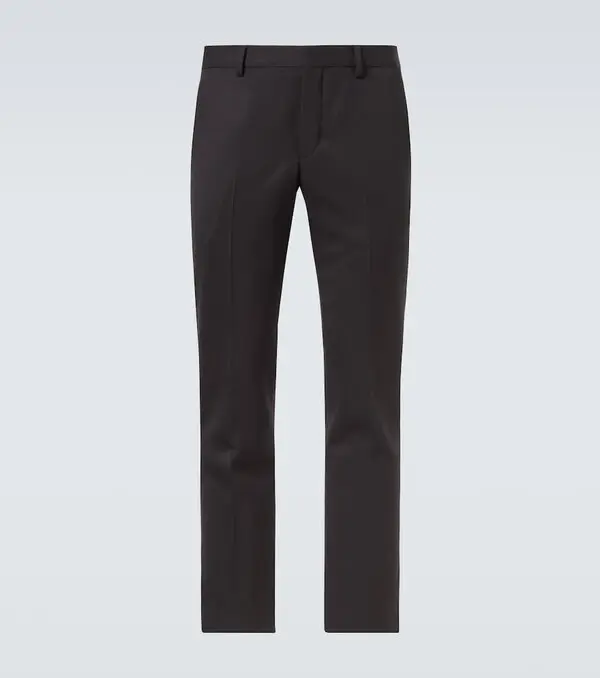Prada Virgin Wool Straight Leg Trousers