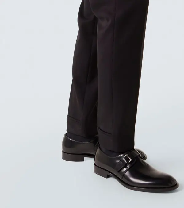 Prada Virgin Wool Straight Leg Trousers