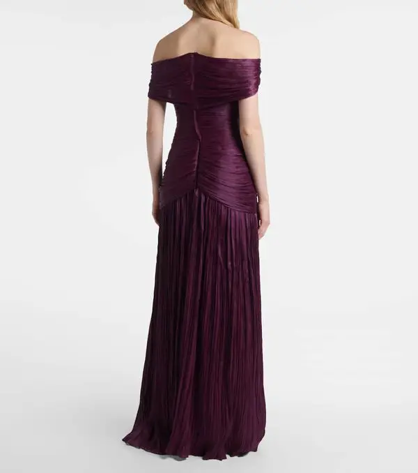 MARMAR HALIM Off-shoulder Crêpe Bustier Gown