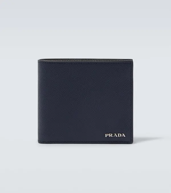 Prada Saffiano Leather Wallet - Blue