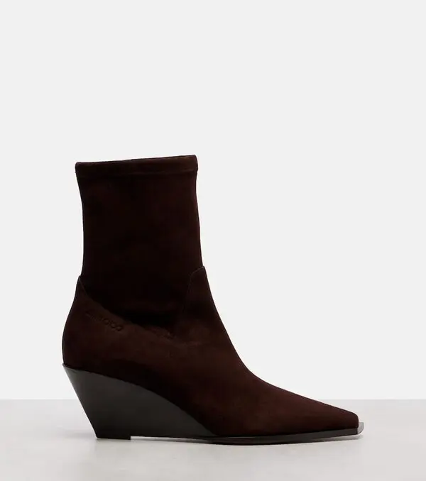 JIMMY CHOO Hadley 60 Suede Ankle Boots - Brown