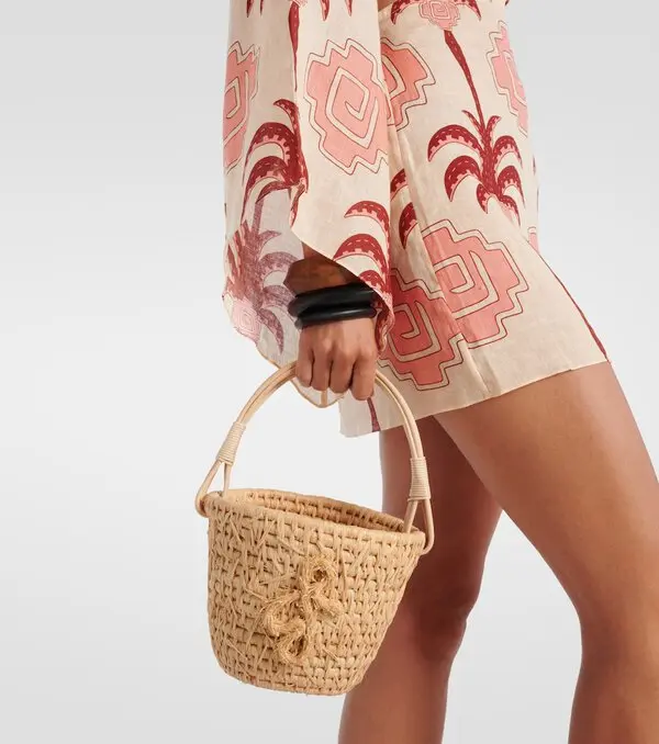 Johanna Ortiz Cutout Printed Linen Minidress - Multicoloured