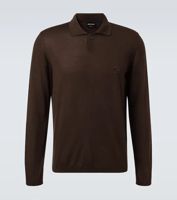 Giorgio Armani Virgin Wool Polo Sweater