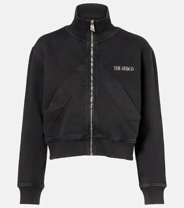 Attico Cropped Cotton Sweatshirt