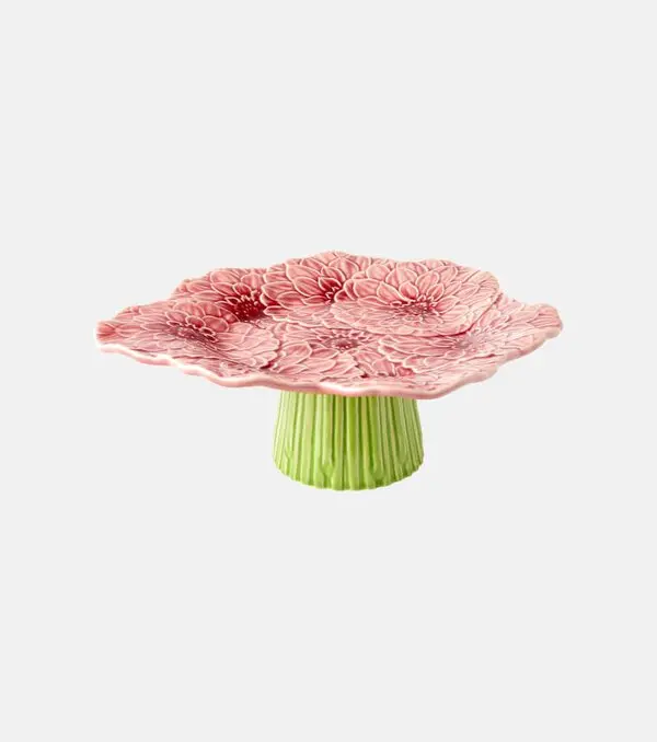 BORDALLO PINHEIRO Maria Flor Small Earthenware Cake Stand - Pink