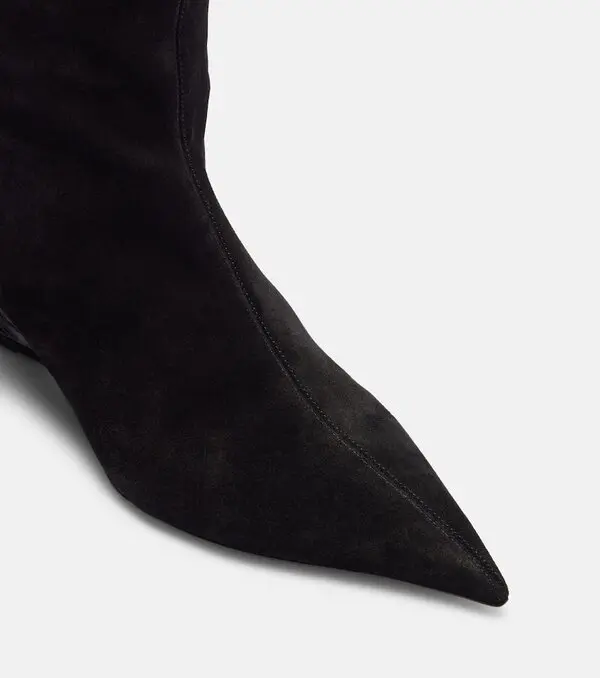 Paris Texas Nina 50 Suede Knee-high Boots - Black