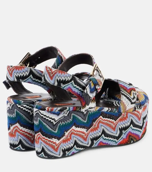 Missoni Julia Raschel Lamé Platform Sandals - Multicoloured