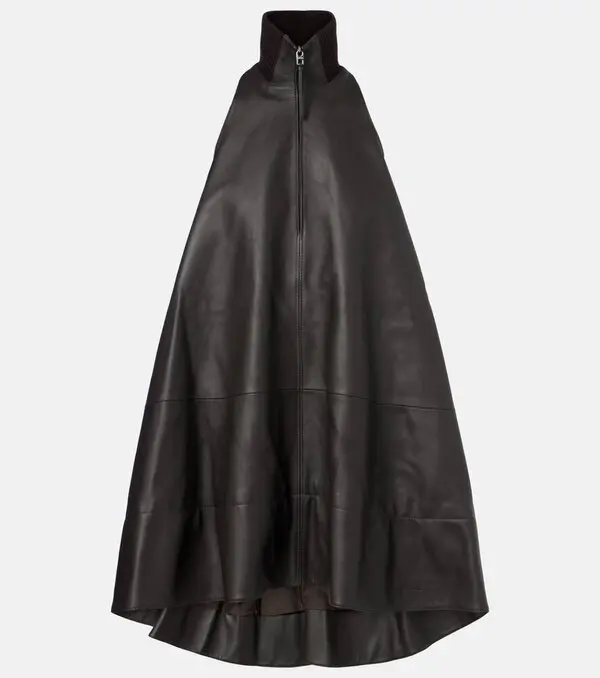 Jacquemus Triangle Leather Minidress