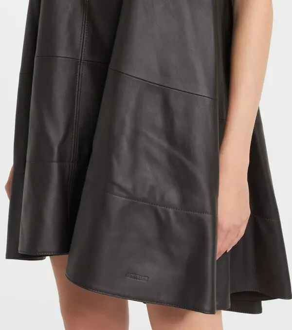 Jacquemus Triangle Leather Minidress
