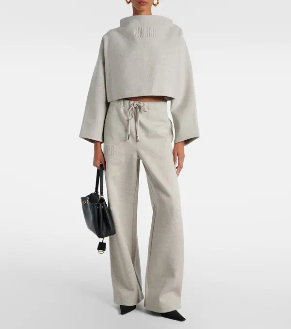 JEAN PAUL GAULTIER Embossed Logo Cotton Sweatpants