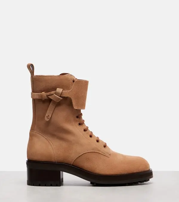 JIMMY CHOO Rosabel Suede Combat Boots