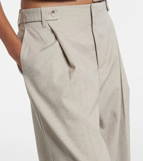 SIR. Leone Mid-rise Wide-leg Pants - Grey