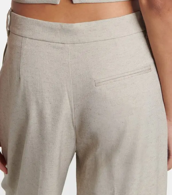 SIR. Leone Mid-rise Wide-leg Pants - Grey