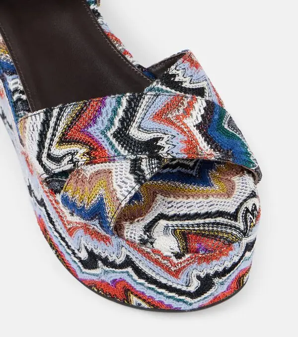 Missoni Julia Raschel Lamé Platform Sandals - Multicoloured