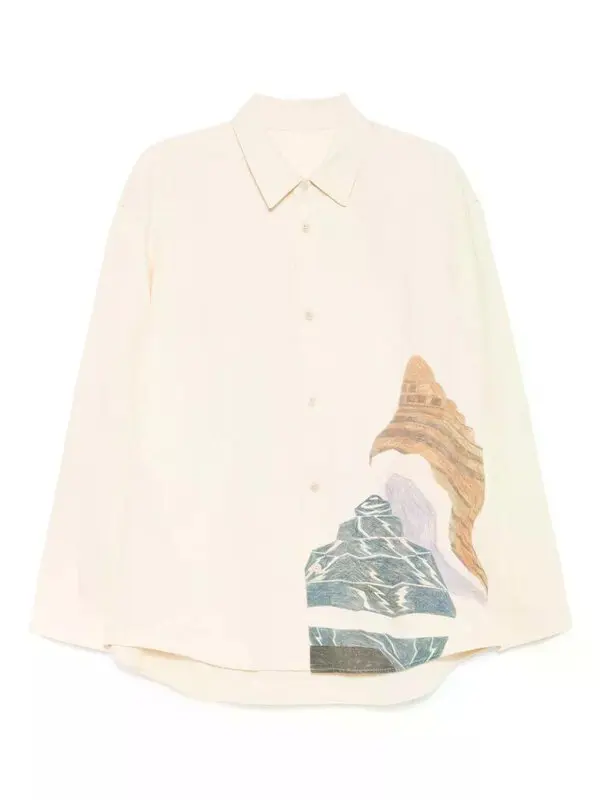 CROQUIS Graphic-printed Shirt - Neutrals