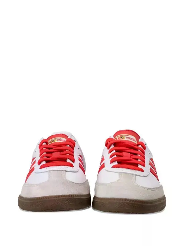 Adidas Samba Three-stripe Sneakers - Red