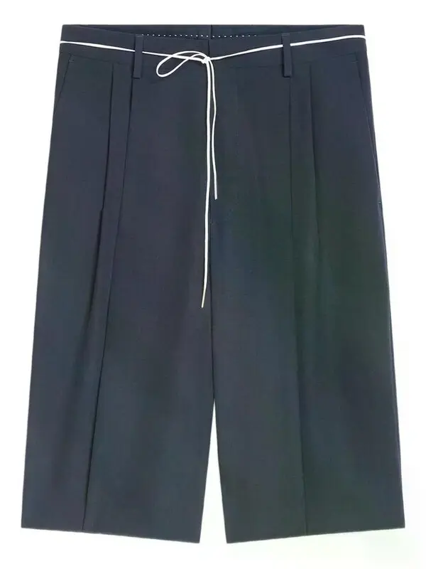 Dries Van Noten Wool Bermuda Shorts - Blue