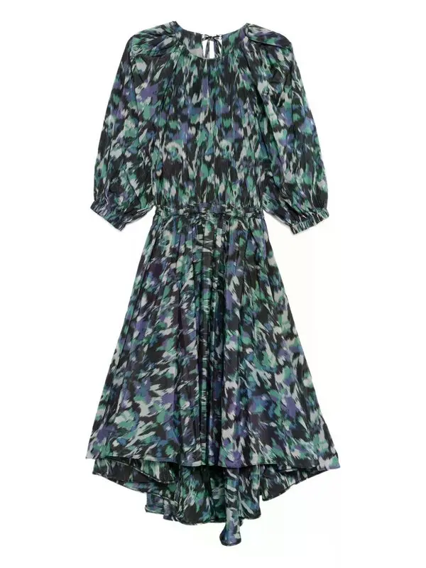 Amsale Printed Midi Dress