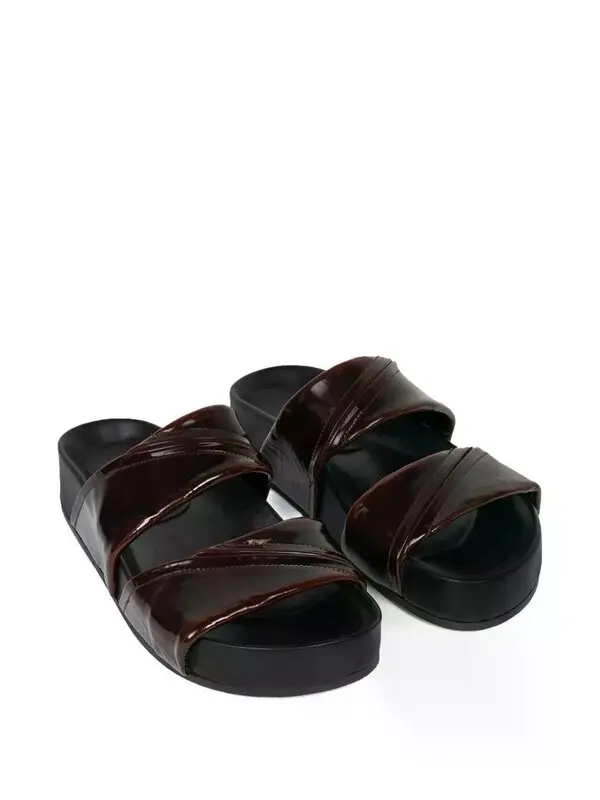 Dries Van Noten Patent-leather Double-strap Sandals